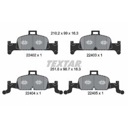 TEXTAR Bremsbelagsatz, Scheibenbremse 2240201 links rechts f&uuml;r AUDI (SAIC) SKODA VW SEAT (FAW) 8W0698151AD 8W0698151BC 4K0698151E