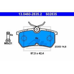 ATE Bremsensatz-Hinterachse PowerDisc / Standard IJZJSGKEH2 Bremsensatz, Scheibenbremse hinten rechts links voll 253mm f&uuml;r FORD 4083484 1780884 132362