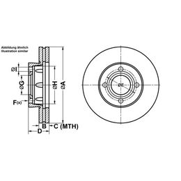 ATE Bremsensatz-Vorderachse IJF141D0I1 Bremsensatz, Scheibenbremse vorne rechts links bel&uuml;ftet 256mm f&uuml;r VAG 443698151K 443615301A 443615301B