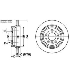 ATE Bremsscheibe PowerDisc 24.0312-0151.1 hinten rechts links voll 288mm f&uuml;r VOLVO 9434167
