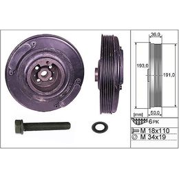 INA Riemenscheibensatz, Kurbelwelle 544 0002 20 188,00mm f&uuml;r SKODA VW SEAT AUDI VOLVO 9180620 074105251S 074105251T