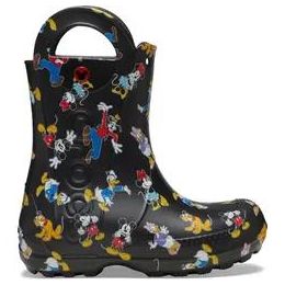 Gummistiefel Crocs "Toddlers&rsquo; Mickey Mouse and Friends Handle It Rain Boot", M&auml;dchen, Gr. 23, bunt (multifarben), CrosliteTM, Schuhe Gummistiefel, Regenstiefel, Matschstiefel mit gro&szlig;en Anziehgriffen