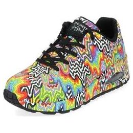 Sneaker Skechers "Skechers Sneaker Lederimitat", Damen, Gr. 37, bunt (multicolor), Lederimitat, Schuhe Sneaker