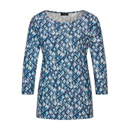 GOLDNER Shirt Damen Größe M/L blau / navy / weiß