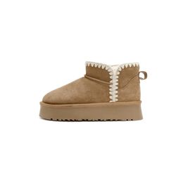 Derimod Ankle Boots Damen Größe 41 camel / weiß Winterschuhe