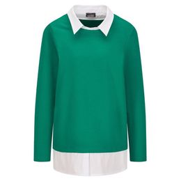 GOLDNER Sweatshirt Damen Gr&ouml;&szlig;e L smaragd / wei&szlig;