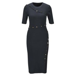 Madeleine Mode MADELEINE Strickkleid Damen Gr&ouml;&szlig;e S navy / gold