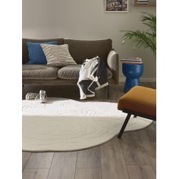 benuta Pop Waschbarer Kurzflor Teppich Pam Cream 120x160 cm - Moderner Kurzflor-Teppich für Wohnzimmer