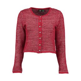 OS-Trachten Strickjacke Qoriva in rot-schwarz | Gr.: 40