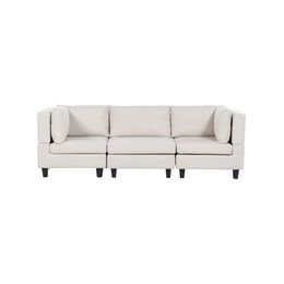 Beliani 3-tlg 3-Sitzer Sofa UNSTAD in Beige/Schwarz | Gr.: onesize