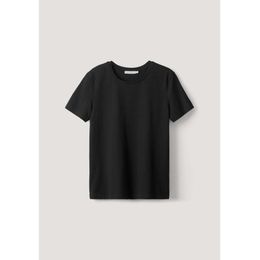 hessnatur Kurzarm-Shirt in schwarz | Gr.: 42