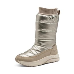 Tamaris Snowboots Damen Gr&ouml;&szlig;e 41 champagner / silber Winterschuhe