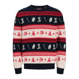 Jack & Jones JACK & JONES Pullover 'JJXmas Noel' Herren Gr&ouml;&szlig;e XS dunkelblau / rot / wei&szlig;