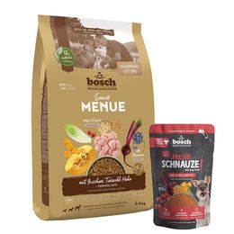 Bosch HPC MENUE Senior Tierwohl-Huhn 2,4 kg + Freshe Schnauze 250 g gratis