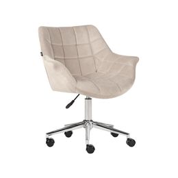 Beliani Bürostuhl LABELLE in Beige - (W) 62 x (H) 83 x (L) 62 cm | Gr.: onesize