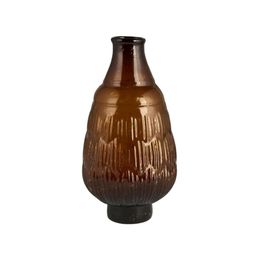 IB Laursen Vase mit schr&auml;gem Hals und kleinem Fu&szlig; mundgeblasen in braun | Gr.: onesize