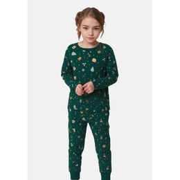 name it Pyjama 'Vismas' in grün | Gr.: 98