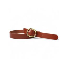 Fronhofer Damengürtel goldene Schnalle in Cognac | Gr.: 95 cm