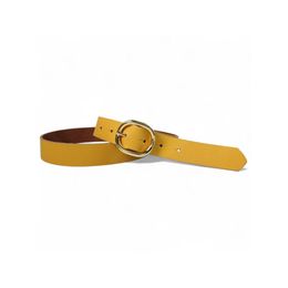 Fronhofer Damengürtel goldene Schnalle in Curry | Gr.: 125 cm
