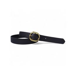 Fronhofer Damengürtel goldene Schnalle in Schwarz | Gr.: 90 cm