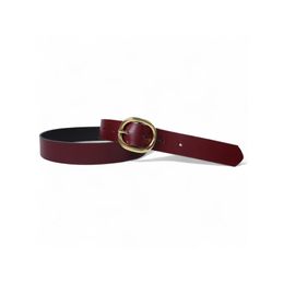 Fronhofer Damengürtel goldene Schnalle in Bordeaux | Gr.: 85 cm