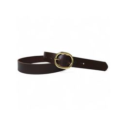 Fronhofer Damengürtel goldene Schnalle in Dunkelbraun | Gr.: 90 cm