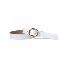 Fronhofer Dameng&uuml;rtel goldene Schnalle in Wei&szlig; | Gr.: 110 cm