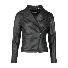 Lederjacke Maze "42023031", Damen, Gr. S, schwarz, Obermaterial: 100% Lammleder; Futter: 60% Baumwolle, 40% Poleyester; Ärmelfutter: 100% Polyester, ohne Bündchen, Jacken