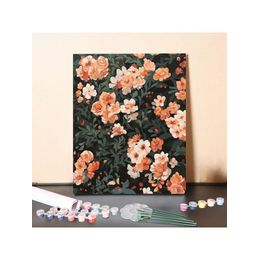 ARTNANAS DIY Malen nach Zahlen Set-"Blumen an der Wand" | Gr.: 40x50 ohne Rahmen