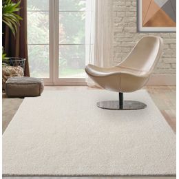 Hochflor-Teppich MERINOS "Forest 340", beige (creme), B:120cm H:25mm L:170cm, Polypropylen (PP), Teppiche, Shaggy, uni meliert, sehr dicht und weich, Wohnzimmer