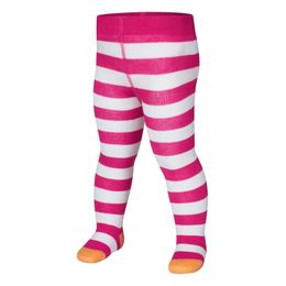 Playshoes Strumpfhose Blockringel pink in Pink/wei&szlig; | Gr.: 122/128