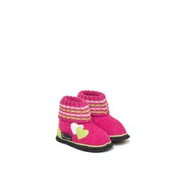 Kitz-Pichler Kinderhausschuh Kauns Appl. Doppelherz in pink | Gr.: 32