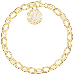 Charm-Armband Thomas Sabo "mit Kaltemaille, X0287-427-39-L17,L19" Gr. 17, gold (gelbgoldfarben), Armbänder, Damen, 17, Silber 925 (Sterlingsilber)