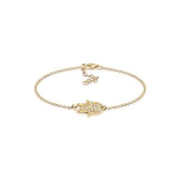 Elli Armband 925 Sterling Silber Hamsa Hand in Gold | Gr.: 16 cm