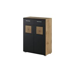 H&ouml;ffner Schuhschrank Cortina &brvbar; schwarz &brvbar; Ma&szlig;e (cm): B: 80 H: 108 T: 40.0 &raquo; H&ouml;ffner