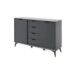 Höffner Highboard Netro ¦ grau ¦ Maße (cm): B: 137 H: 92 T: 40.0 » Höffner