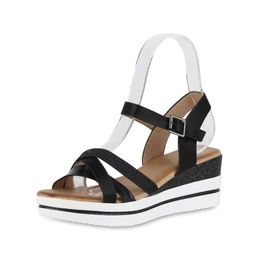 VAN HILL Plateau Sandaletten Chloe in Schwarz | Gr.: 39
