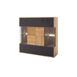 Höffner Highboard Lavia ¦ holzfarben ¦ Maße (cm): B: 124 H: 121 T: 37.0 » Höffner