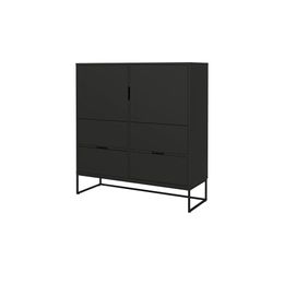 Höffner Highboard Linera ¦ schwarz ¦ Maße (cm): B: 118 H: 127 T: 43.0 » Höffner