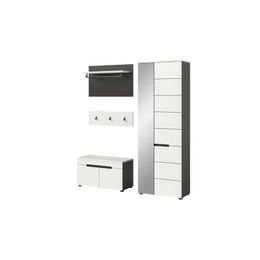 H&ouml;ffner Garderobenkombination &brvbar; grau &brvbar; Ma&szlig;e (cm): B: 160 H: 190 &raquo; H&ouml;ffner