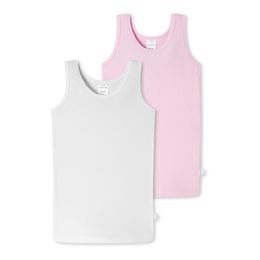 Schiesser Unterhemden 2er-Pack Basic Kids in Rosa | Gr.: 140