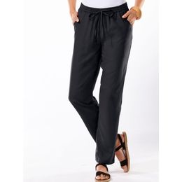 Webhose Classic Basics, Damen, Gr. 22, Kurzgrößen, schwarz, 52% Polyester, 48% Viskose, unifarben, lang, Hosen