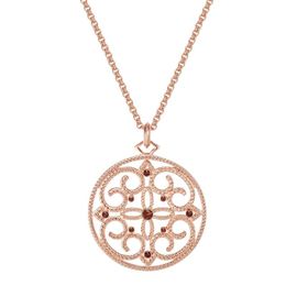 Lulu & Jane LULU & JANE Kette mit Anh&auml;nger &raquo;LJ208&laquo; Metall-Legierung ros&eacute;gold 71,0 cm Moderne Ornament-Kette f&uuml;r Damen