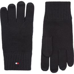 Tommy Hilfiger Strickhandschuhe »ESSENTIALS FLAG GLOVES« mit Logostickerei Black