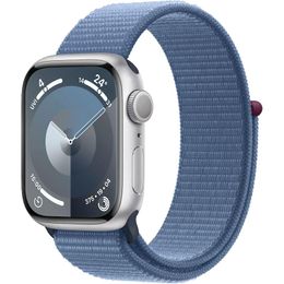 Apple Smartwatch »Watch Series 9 Aluminium« (4, 1 cm / 1, 69 ′′) Watch OS 10;EKG;Blutsauerstoff App;Herzfrequenz Silber
