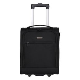 Travelite Weichgepäck-Trolley »CABIN Bordtrolley Underseat, 43 cm« 28 l 2 Rollen Handgepäck-Koffer Reisekoffer mit Aufsteckfunktion Bordgepäck schwarz