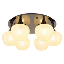 Globo LIGHTING Deckenleuchte &raquo;MAXY&laquo; E27 1 Stk. Deckenlampe/Glas klar/&oslash;: 650mm/Dekorillen/Wohnzimmer/Esszimmer schwarz-chrom