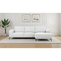 Places of Style Ecksofa »Polsterecke Oland, Struktur, Flachgewebe, Luxus-Microfaser, Boucle« L-Form, 280 cm, Wellenunterfederung, Skandi-Design,...