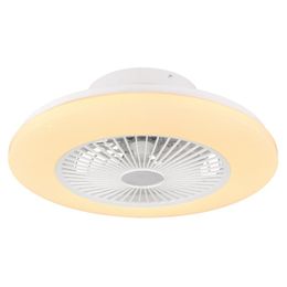 Globo LIGHTING Deckenleuchte »TRAVO« LED-Modul 1 Stk. Ventilator/ Küche / Wohnbereich / Schlafzimmer /schwarz / Flügel innen weiß