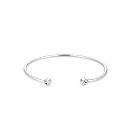 Elli Armreif »Armreif Weiß 925 Sterling Silver, mit Kristallen von Swarovski « Weiß 17 cm Moderner Armreif offen gestaltet für Damen